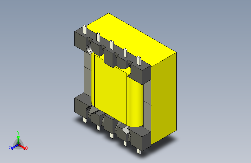 EFD25 5+5贴片变压器_STEP_模型图纸下载 – 懒石网