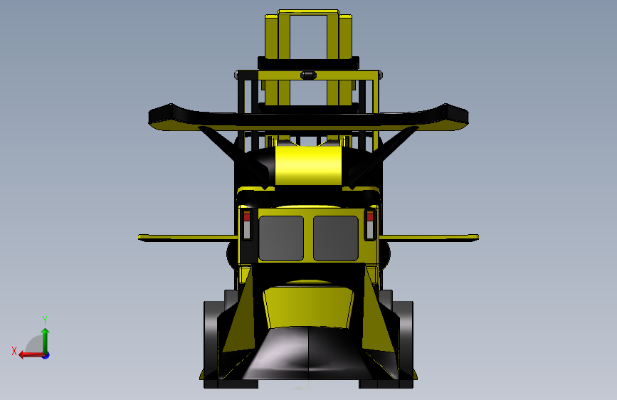 Forklift GT叉车简易_SOLIDWORKS 2018_模型图纸下载 – 懒石网