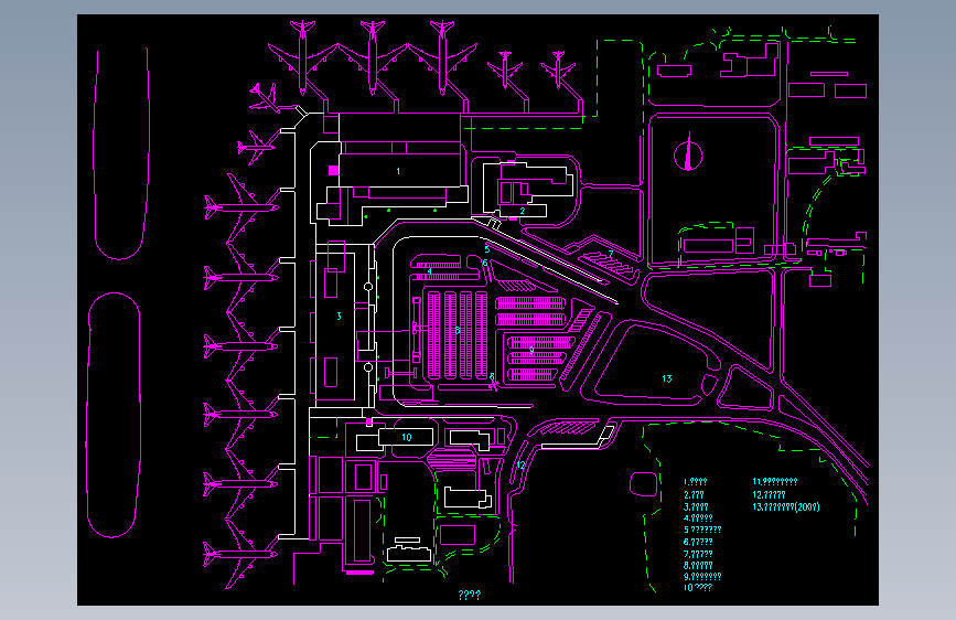 虹桥机场候机楼CAD设计图（带实景图）_AutoCAD 14_模型图纸下载 – 懒石网