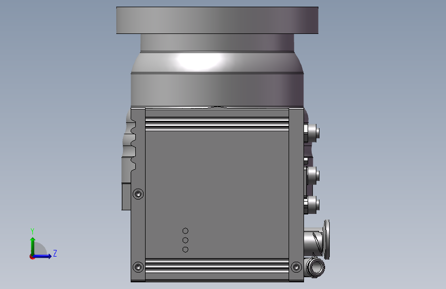 HiPace 300复合涡轮分子泵(普发真空)_SOLIDWORKS 2016_模型图纸下载 – 懒石网