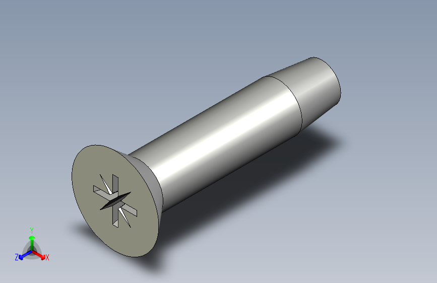 国标沉头螺杆-Screw,GB846_FZ-85_UG_模型图纸下载 – 懒石网