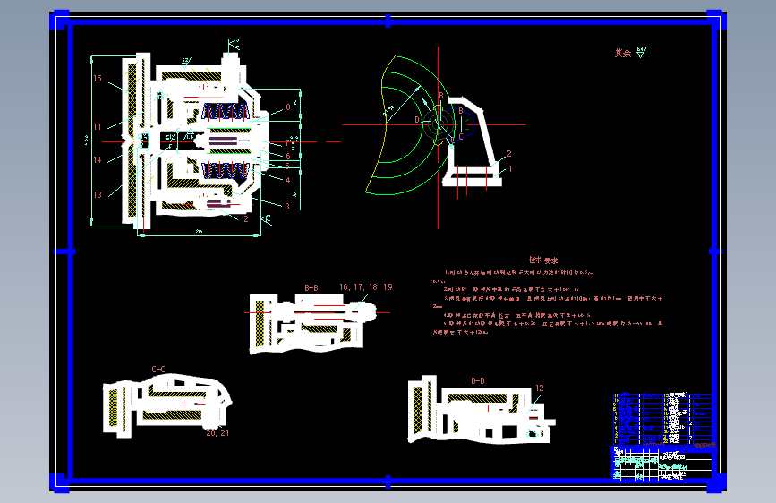 JKMD型提升机制动系统液压盘式制动器设计_AutoCAD 2007_模型图纸下载 – 懒石网