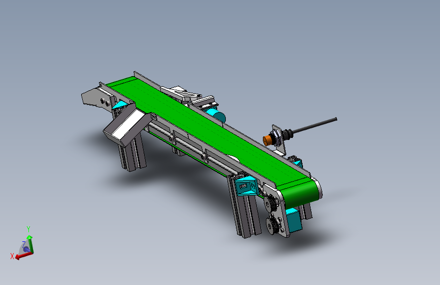 B4185-1米0.06米皮带输送机构_SOLIDWORKS 2021_模型图纸下载 – 懒石网