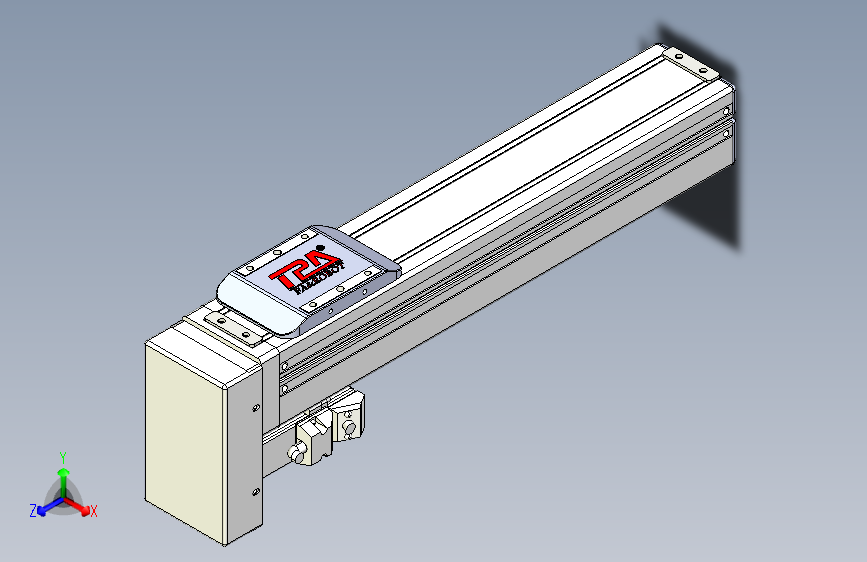 TPA HCR系列滚珠丝杠直线轴，带导轨全闭-TPA-HCR-65S-1610C-L250-MP-C-P10-N3_STEP_模型图纸下载 – 懒石网