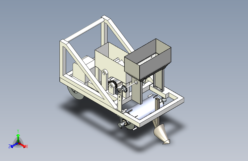 甘蔗种植机的结构设计三维Step+CAD+说明书_STEP _模型图纸下载 – 懒石网