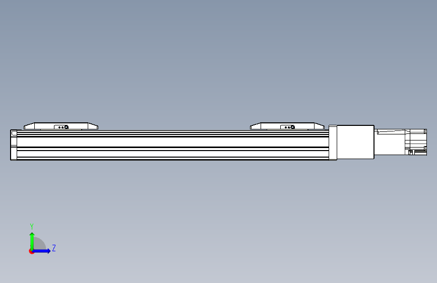 TPA GCRS系列滚珠丝杠直线轴，带双滑块和内置导轨-TPA-GCRS-50-1205C-L100-M-M10-N3_STEP_模型图纸下载 – 懒石网