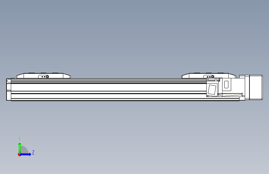 TPA GCRS系列滚珠丝杠直线轴，带双滑块和内置导轨-TPA-GCRS-50-1205C-L100-MR-M10-N3_STEP_模型图纸下载 – 懒石网