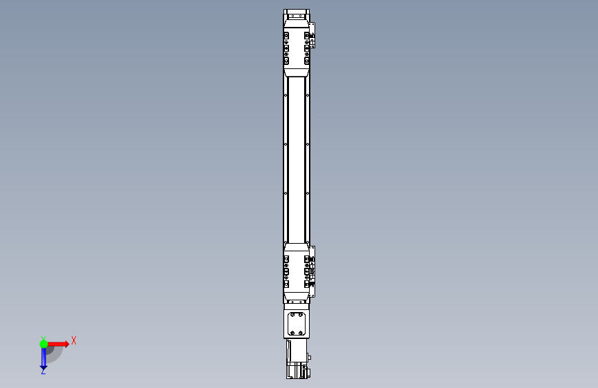 TPA GCRS系列滚珠丝杠直线轴，带双滑块和内置导轨-TPA-GCRS-50-1205C-L150-M-M10-N3_STEP_模型图纸下载 – 懒石网