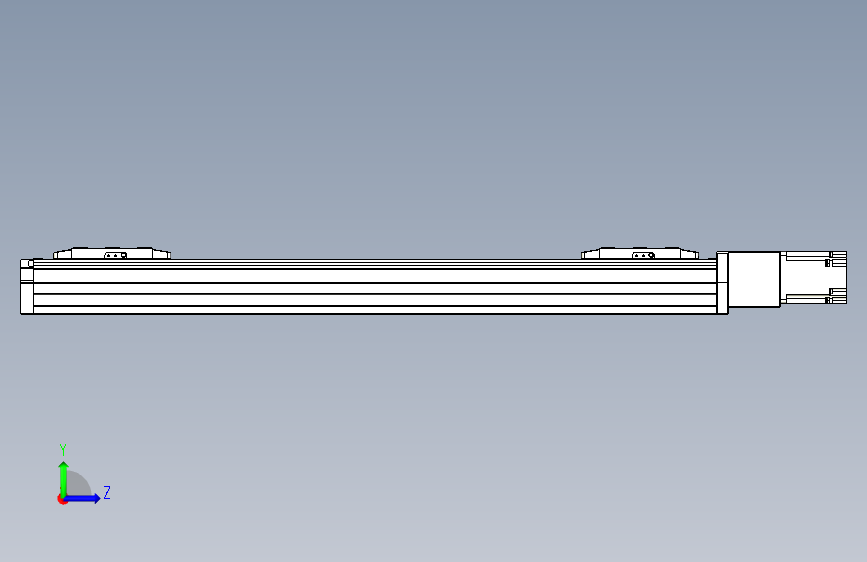 TPA GCRS系列滚珠丝杠直线轴，带双滑块和内置导轨-TPA-GCRS-80-1610C-L200-M-M20-N3_STEP_模型图纸下载 – 懒石网