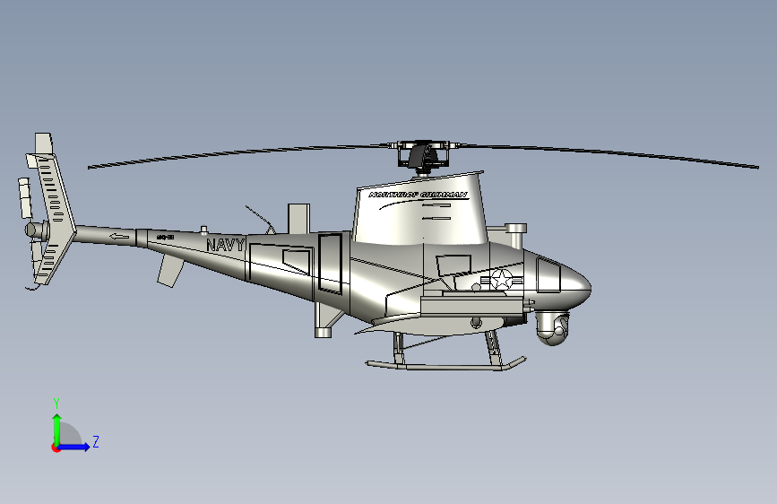 29--MQ-8B火力侦察兵垂直起飞和着陆战术无人直升机图纸【三三素材】_STEP_模型图纸下载 – 懒石网