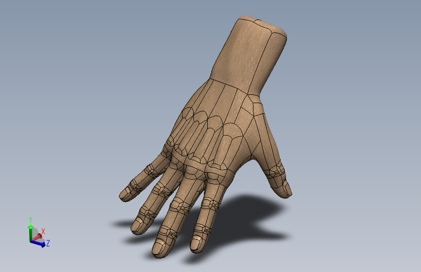 手_SOLIDWORKS 2019_模型图纸下载 – 懒石网