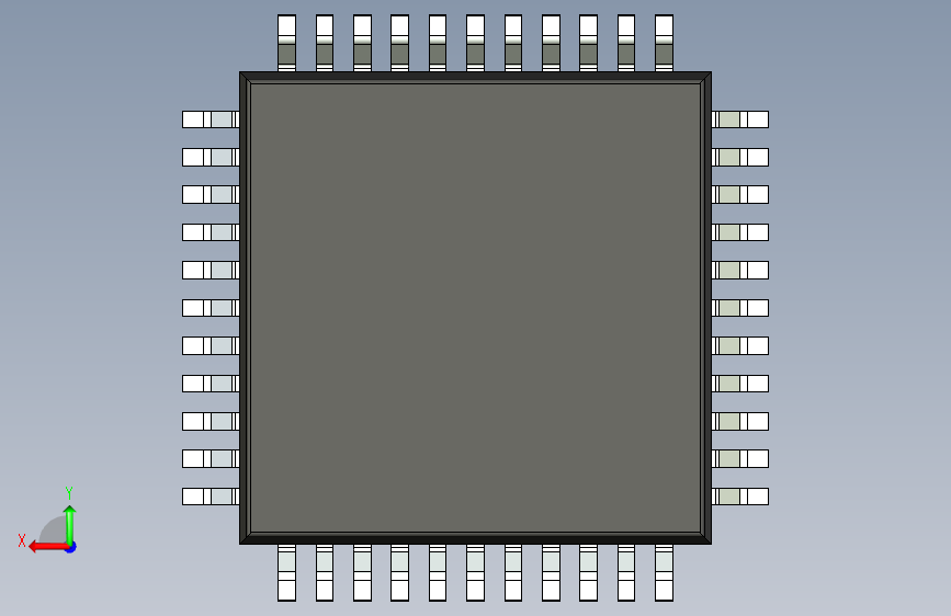 qfp封装-QFP80P1240X1240X165-44N_STEP_模型图纸下载 – 懒石网