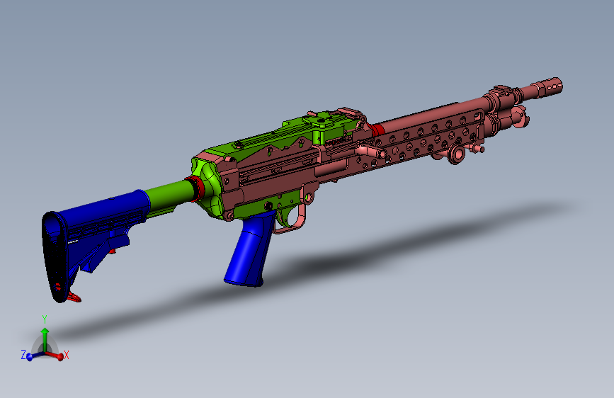 Mk46 gun_SOLIDWORKS 2012_模型图纸下载 – 懒石网