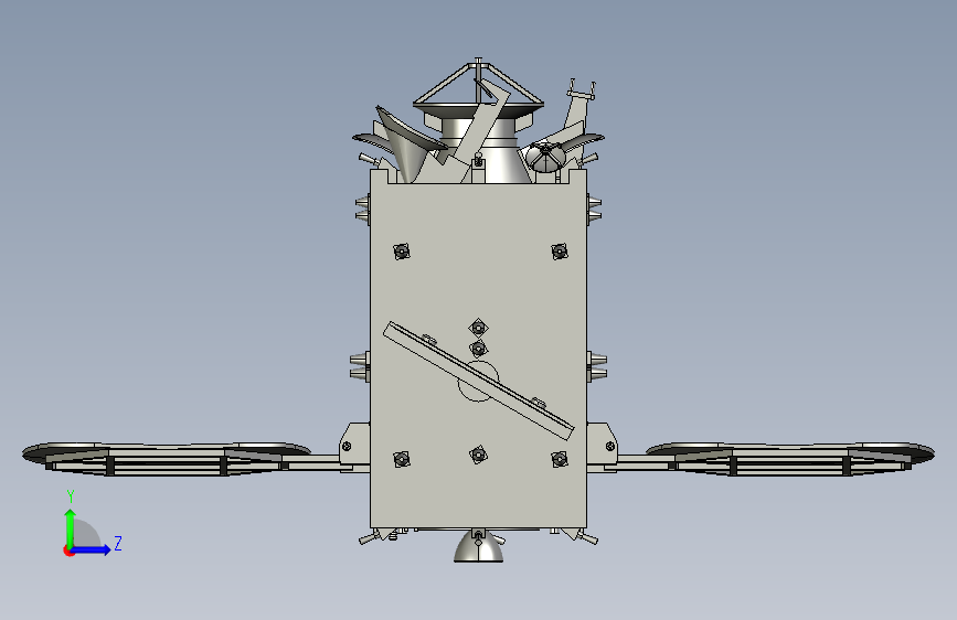 东方红四号卫星_STEP _模型图纸下载 – 懒石网