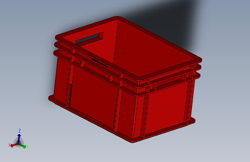 塑料物流箱模型 Solidworks 2011 模型图纸下载 懒石网