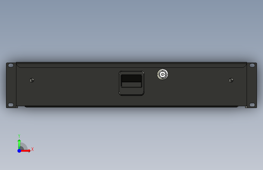 2U机架式抽屉三维模型11402_STEP_模型图纸下载 – 懒石网