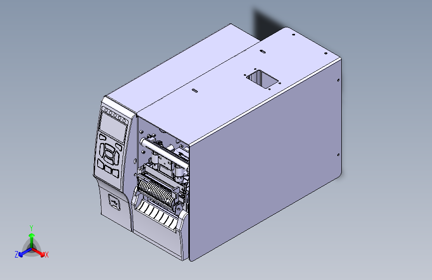 斑马ZT410标签打印机_STEP_模型图纸下载 – 懒石网