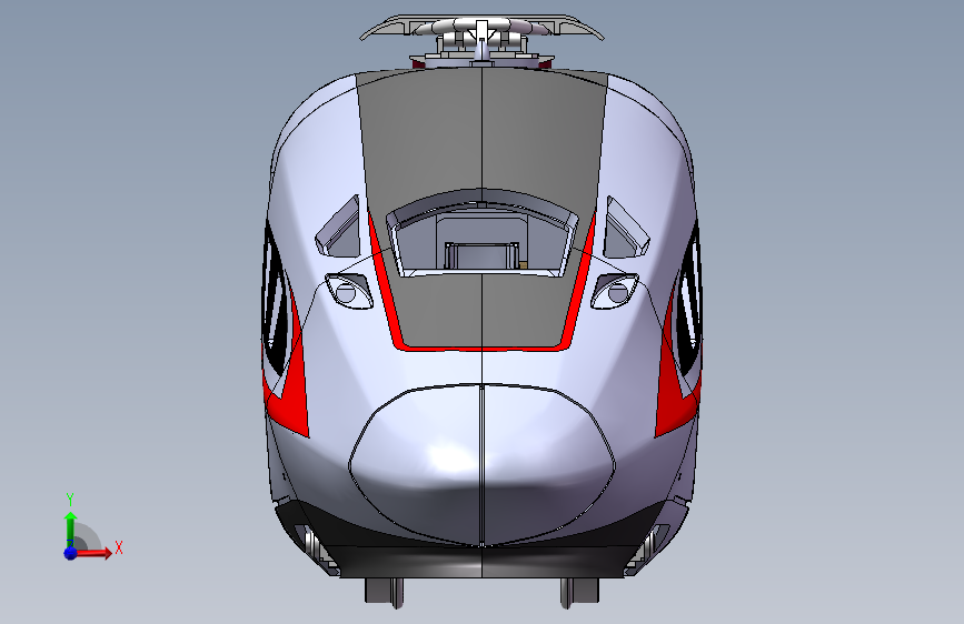 标准动车组模型 CR400AF 8 列编组_SOLIDWORKS 2019_模型图纸下载 – 懒石网