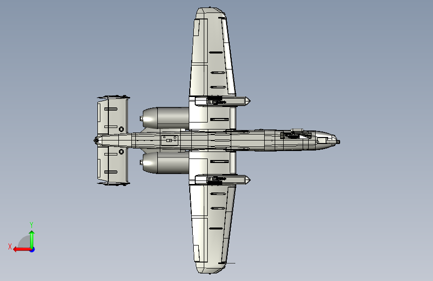 A-10攻击机_STEP_模型图纸下载 – 懒石网