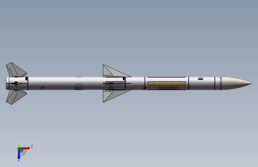 PL-12空空导弹_SOLIDWORKS 2012_模型图纸下载 – 懒石网
