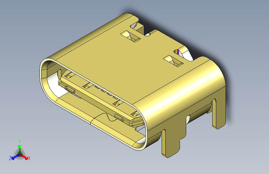 USB Typc-C接口16P_STEP _模型图纸下载 – 懒石网