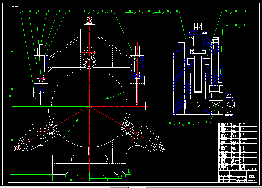 c6163车床中心架工艺加工制造与设计_AutoCAD 2007_模型图纸下载 – 懒石网