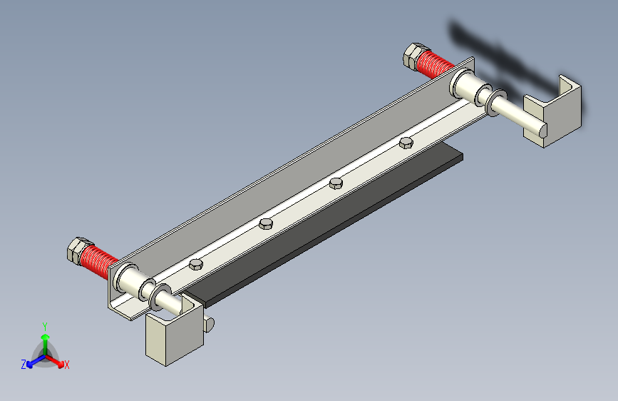TD75型带式输送机弹簧清扫器 TD1E3_STEP _模型图纸下载 – 懒石网