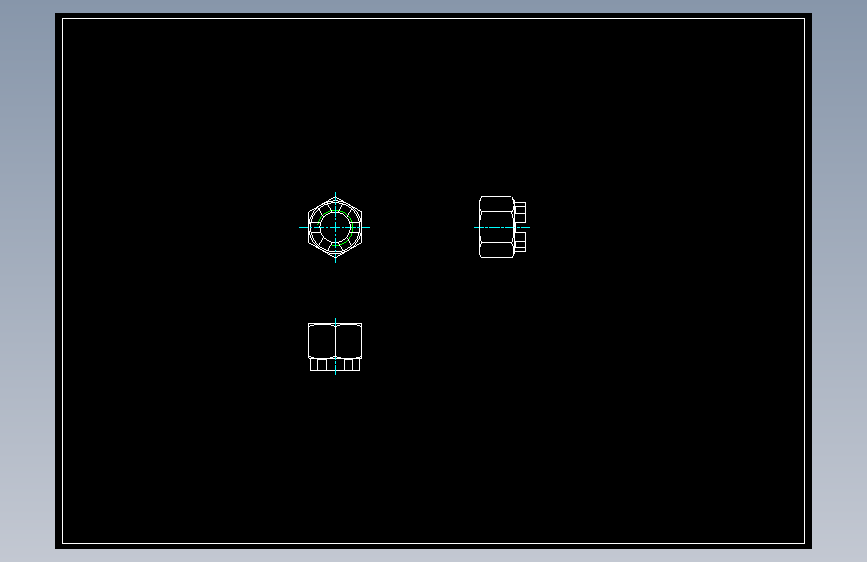 六角开槽螺母 - GB 6180-86_AutoCAD 2000_模型图纸下载 – 懒石网