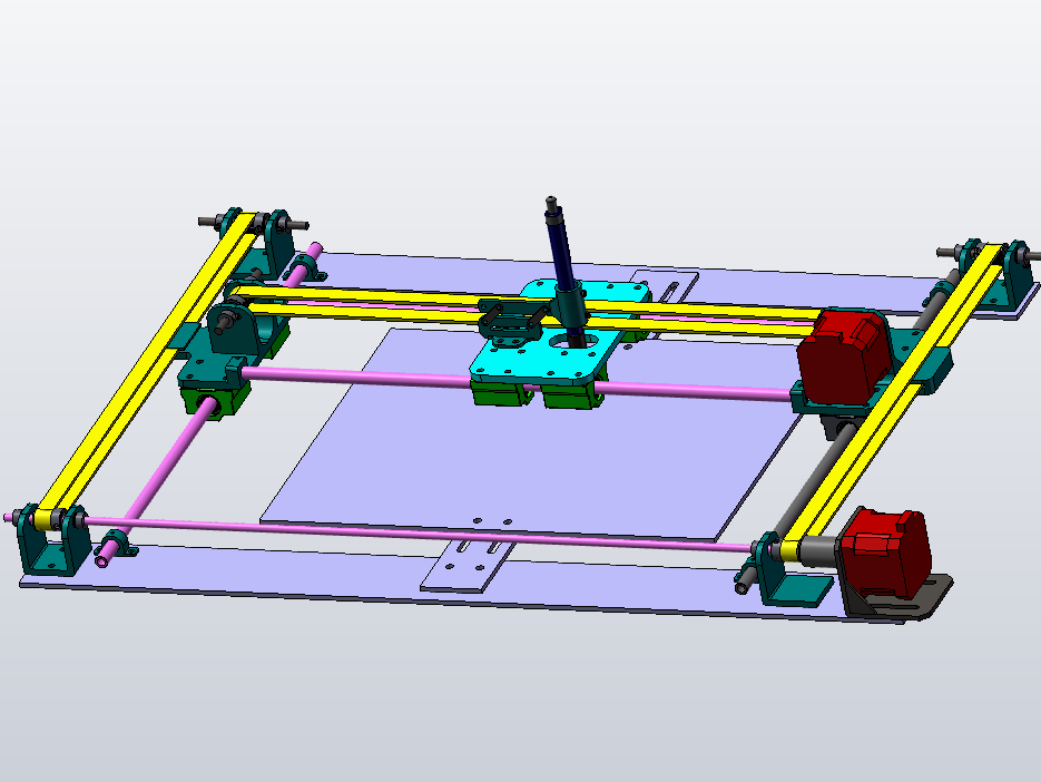 M0222-XY绘图仪SW模型三维SW2016带参_SOLIDWORKS 2016_模型图纸下载 – 懒石网
