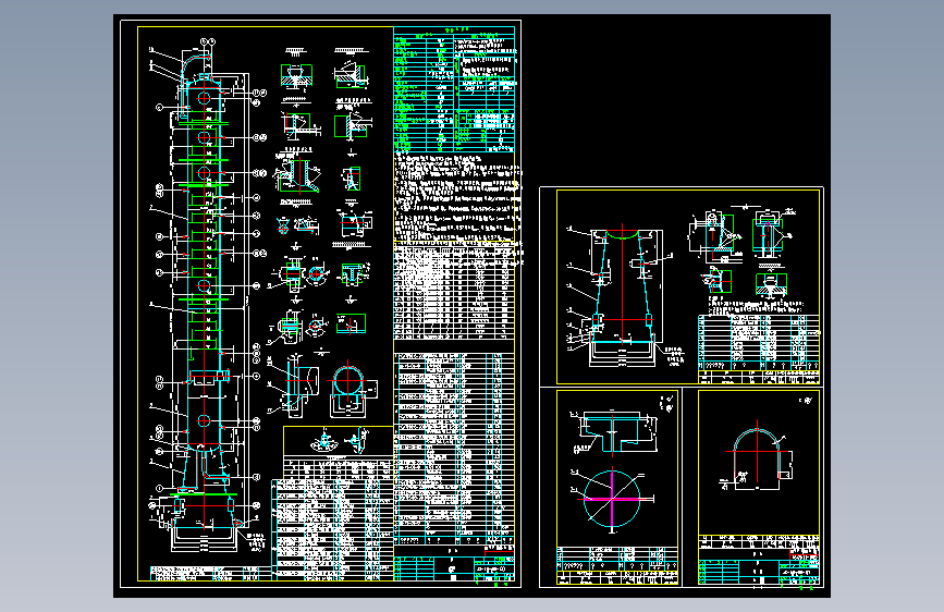 M0490-甲醇回收塔模型CAD+说明_AutoCAD 2013_模型图纸下载 – 懒石网