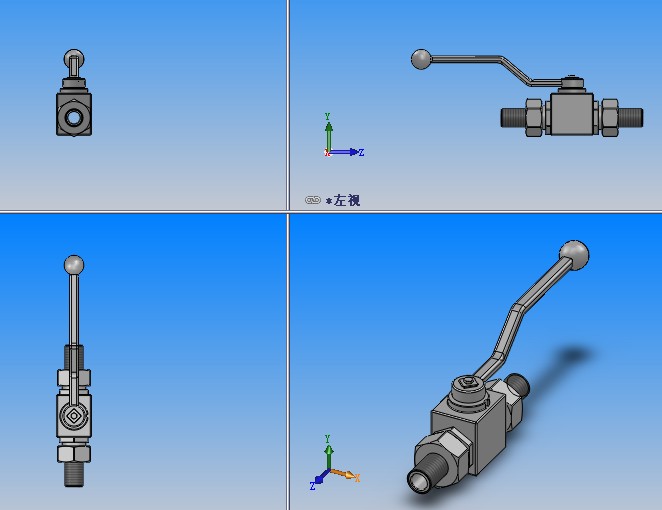 KHB型锥形封焊接式高压球阀系列模型 5种规格_SOLIDWORKS 2012_模型图纸下载 – 懒石网
