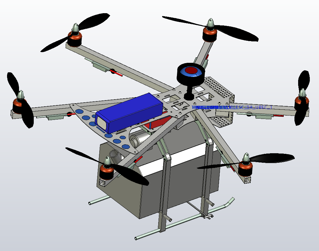 六旋翼农用无人机设计三维+CAD+说明_PROE _模型图纸下载 – 懒石网