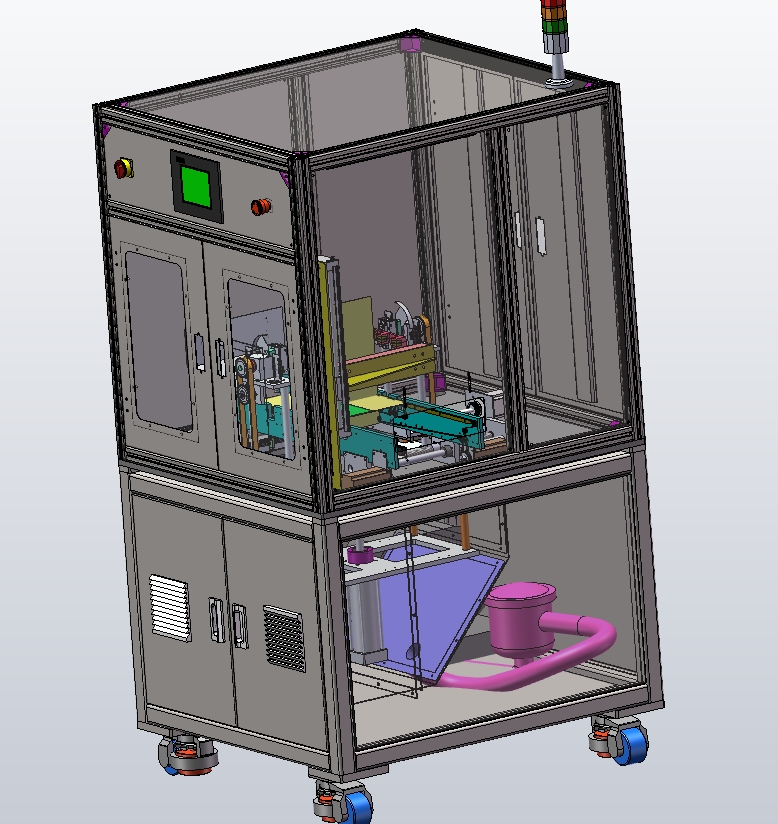 PCB翻转清洗机三维SW2018带参_SOLIDWORKS 2018_模型图纸下载 – 懒石网