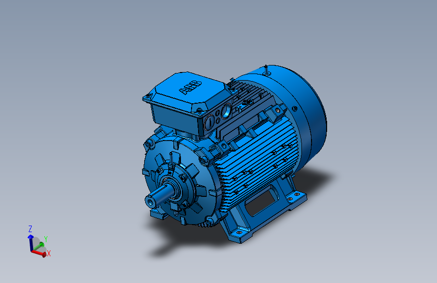 ABB电机3D(M2BAF_B3)_SOLIDWORKS 2019_模型图纸下载 – 懒石网