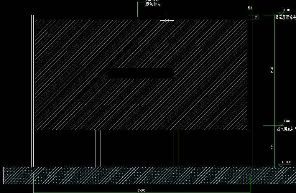 Led大屏钢结构设计图25mx18m Autocad 2004 模型图纸下载 懒石网
