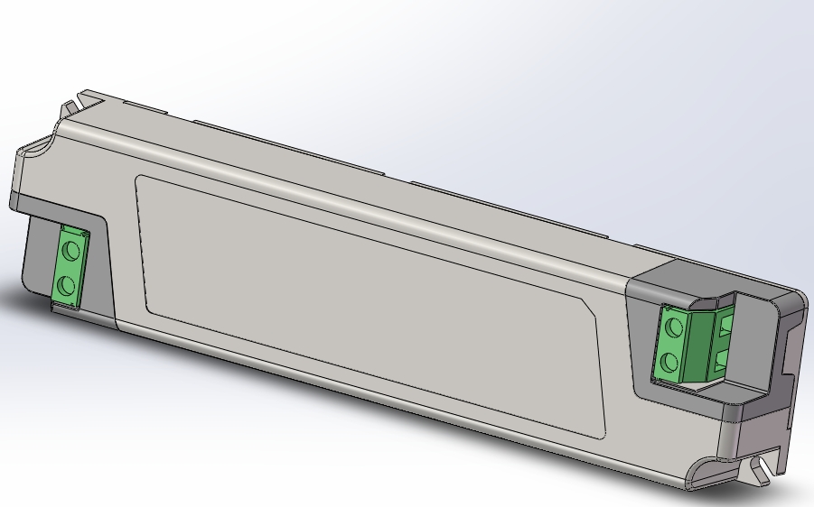 明纬ICL和DR-UPS系列开关电源合集轨道式_STEP_模型图纸下载 – 懒石网