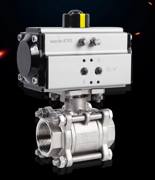 气动二片三片式球阀Q611F 19款_SOLIDWORKS 2020_模型图纸下载 – 懒石网