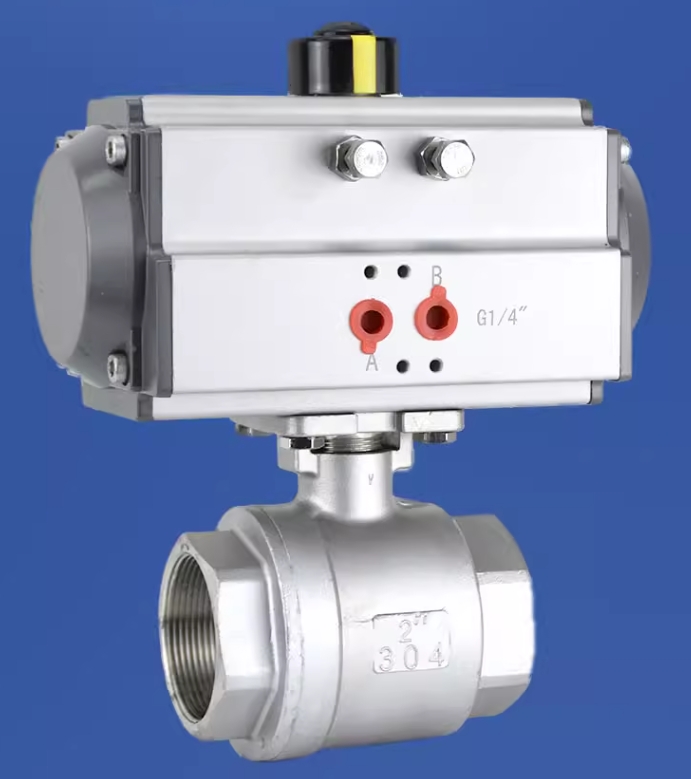 气动二片三片式球阀Q611F 19款_SOLIDWORKS 2020_模型图纸下载 – 懒石网