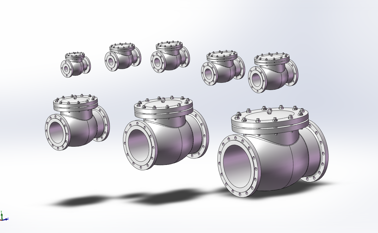 8款H44H-W-Y-16 旋启式止回阀_SOLIDWORKS 2017_模型图纸下载 – 懒石网
