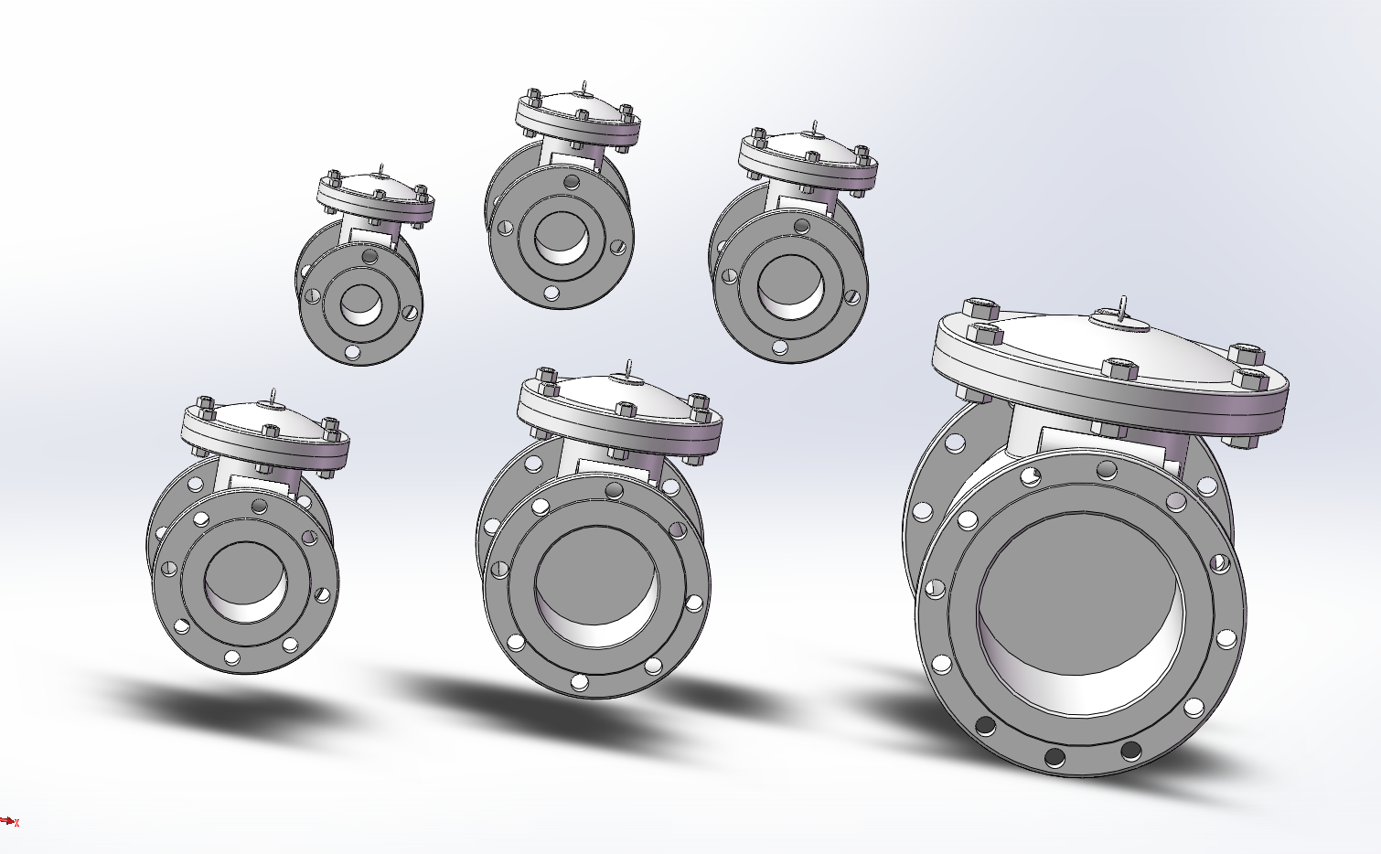 6款H44H-150Lb美标法兰止回阀_SOLIDWORKS 2017_模型图纸下载 – 懒石网