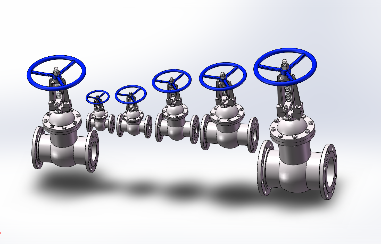 6款Z41W-16P法兰连接闸阀_SOLIDWORKS 2017_模型图纸下载 – 懒石网