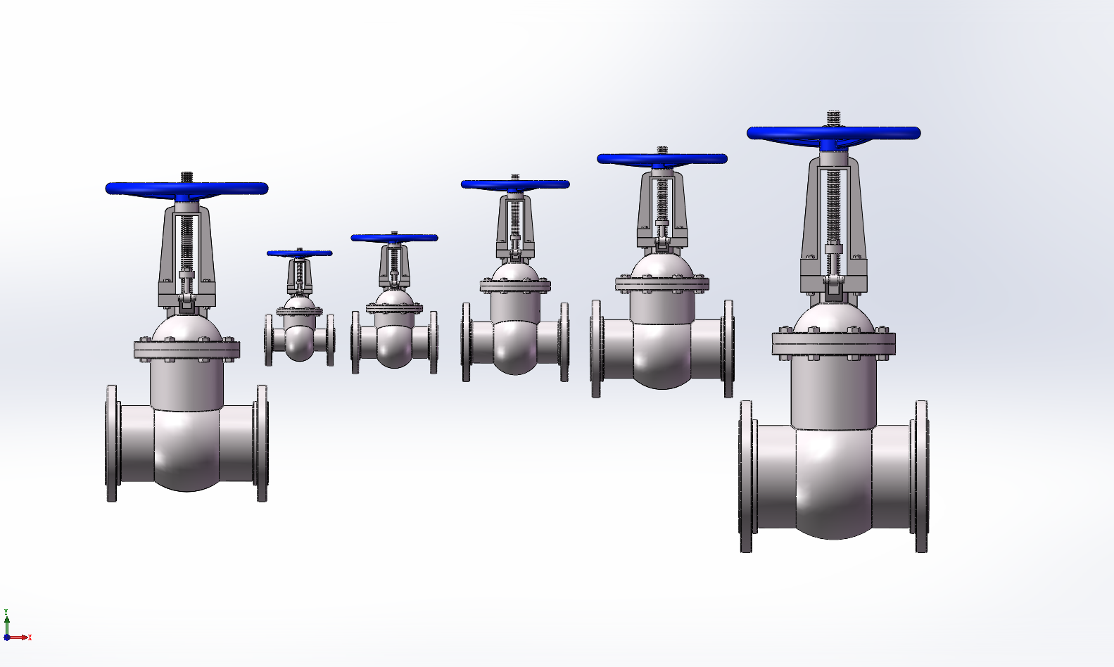 6款Z41W-16P法兰连接闸阀_SOLIDWORKS 2017_模型图纸下载 – 懒石网
