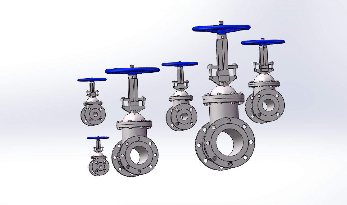 6款Z41W-16P法兰连接闸阀_SOLIDWORKS 2017_模型图纸下载 – 懒石网
