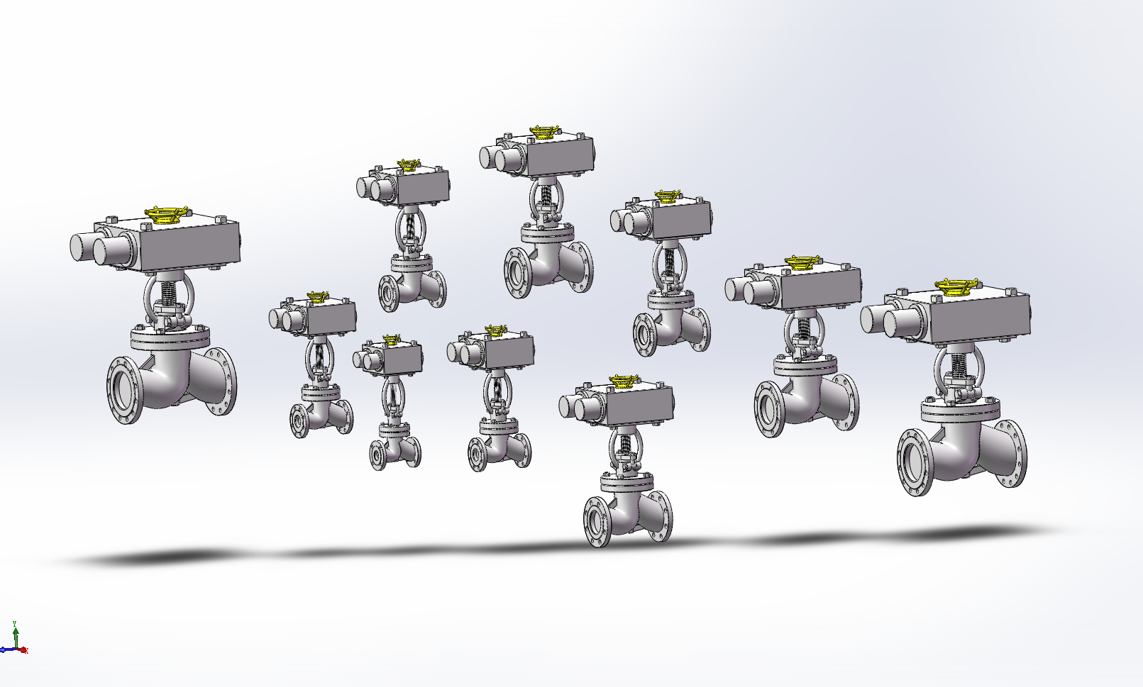 10款J941W-25R法兰连接电动截止阀_SOLIDWORKS 2017_模型图纸下载 – 懒石网