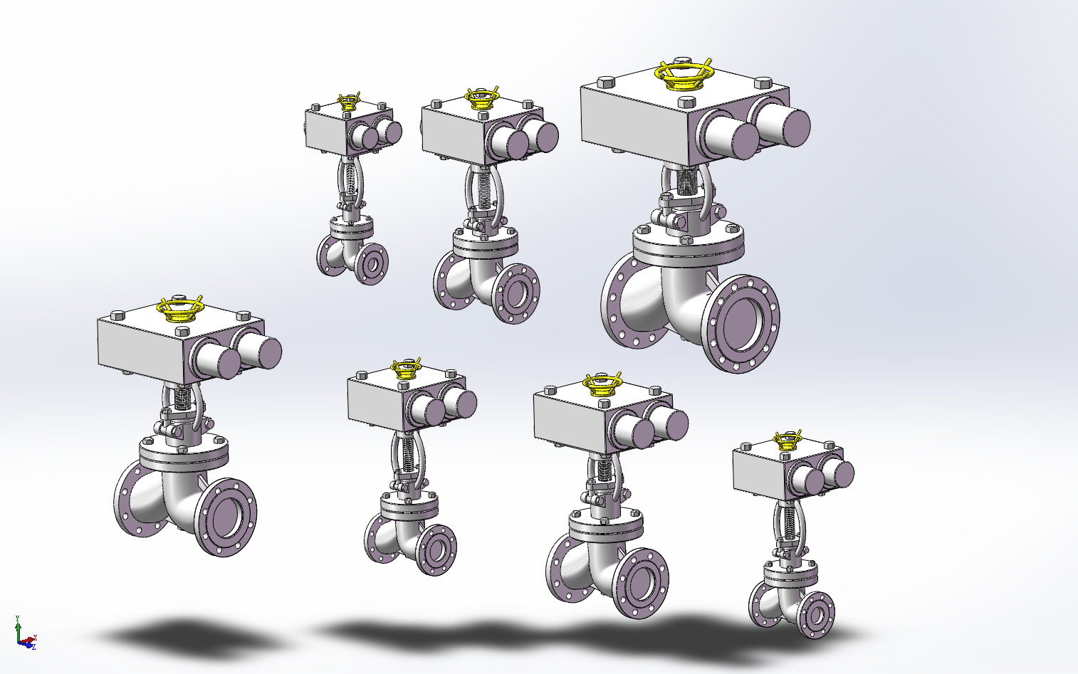 J941W-40R法兰连接电动截止阀_SOLIDWORKS 2017_模型图纸下载 – 懒石网