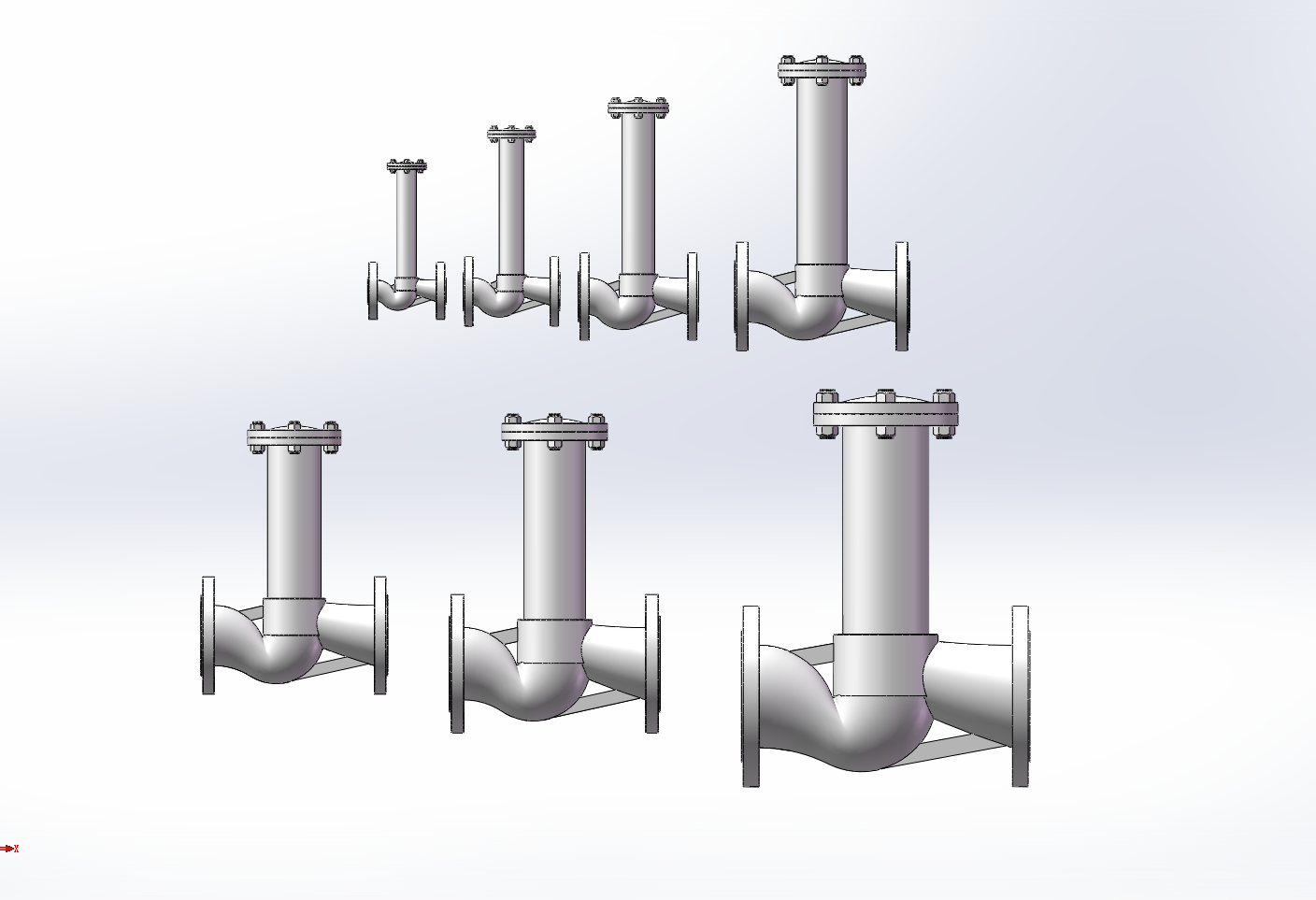 7款H41W-40P法兰连接升降式止回阀_SOLIDWORKS 2017_模型图纸下载 – 懒石网