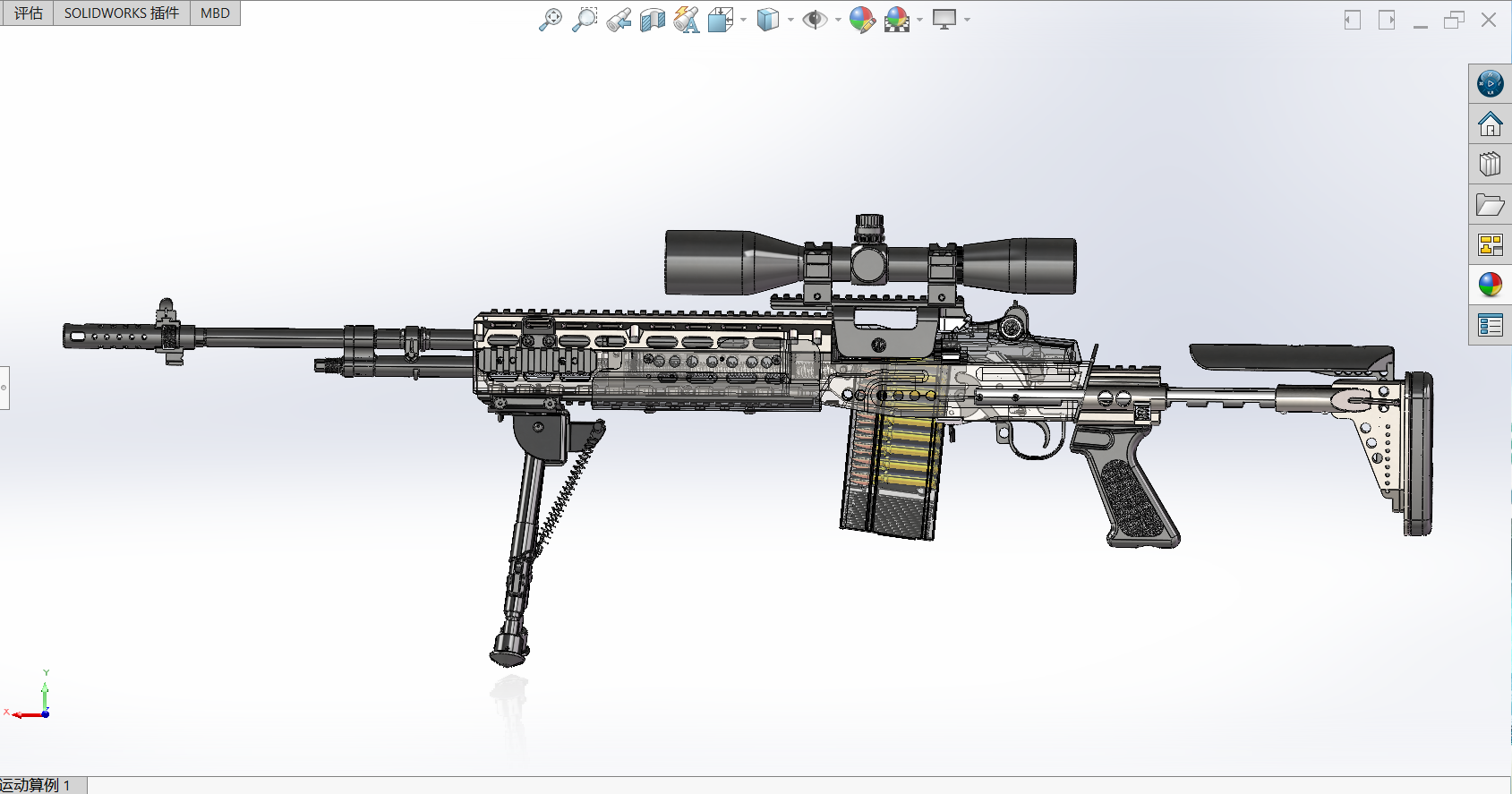 M14 EBR战斗步枪模型_SOLIDWORKS 2022_模型图纸下载 – 懒石网