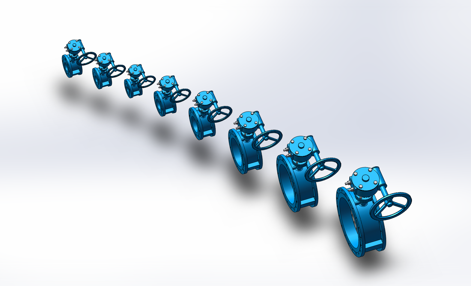 8款D343X法兰式橡胶密封蝶阀_SOLIDWORKS 2017_模型图纸下载 – 懒石网