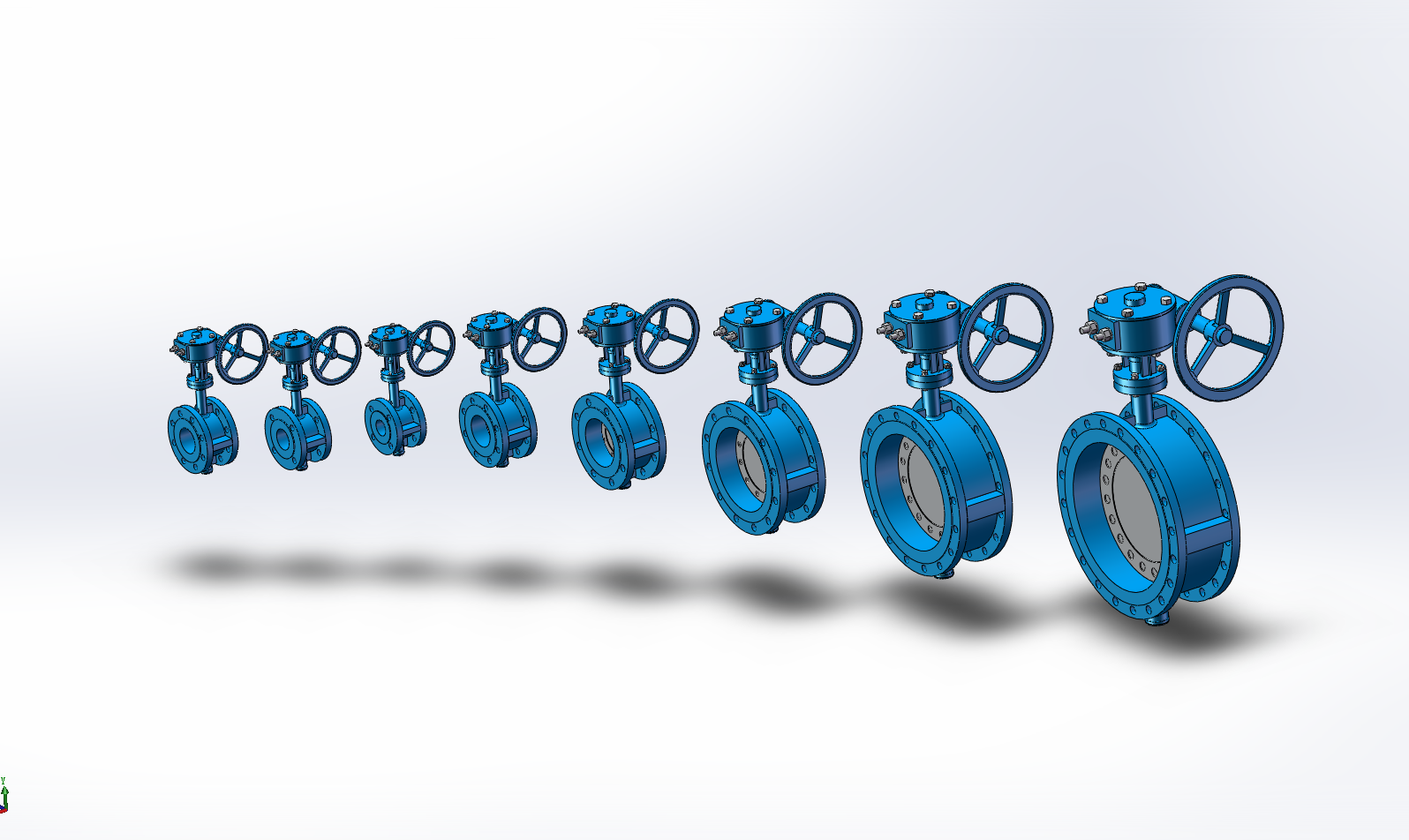 8款D343X法兰式橡胶密封蝶阀_SOLIDWORKS 2017_模型图纸下载 – 懒石网