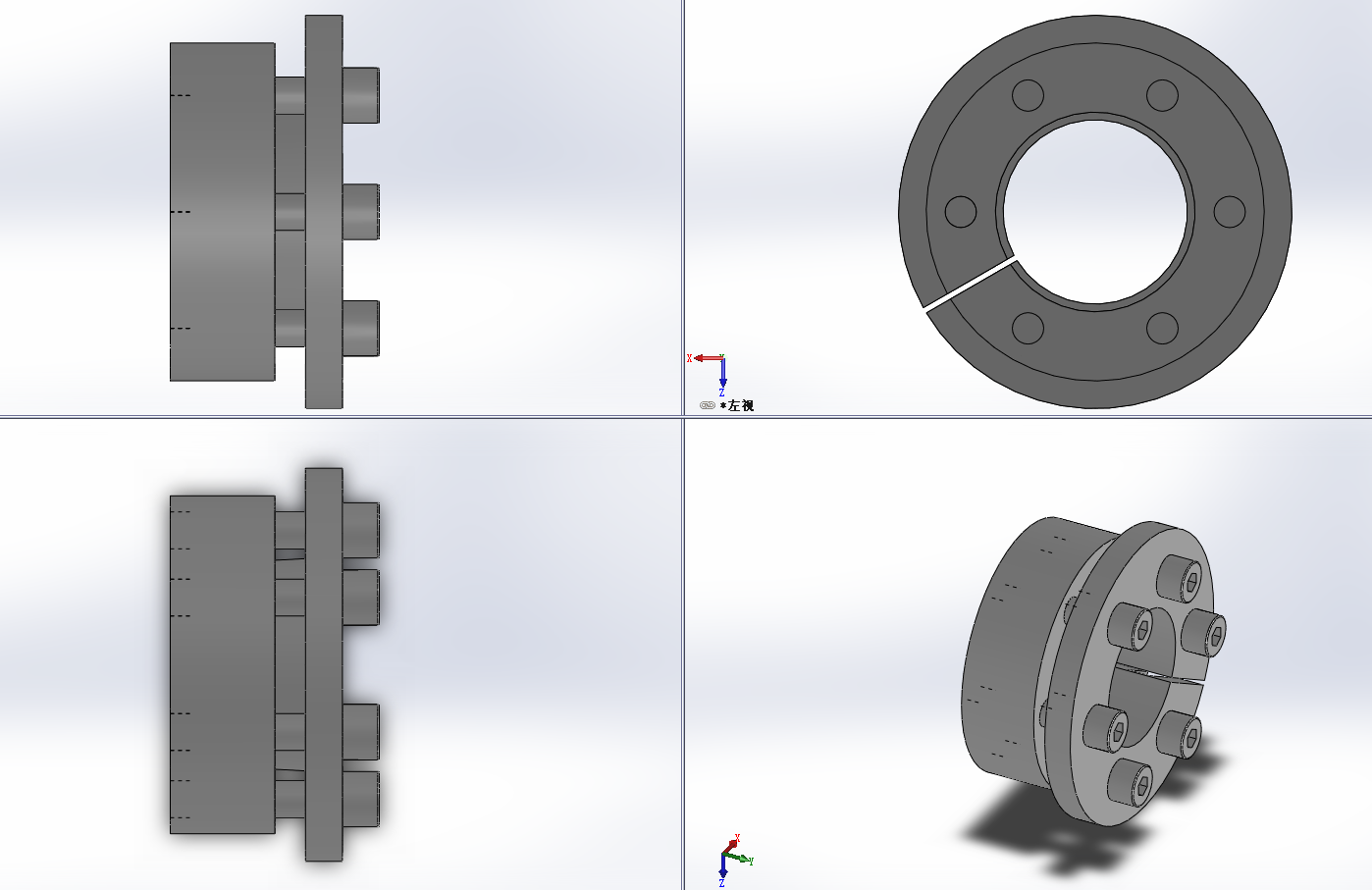 6款JB╱T 7934-1999[Z8型胀紧联结套Z8_SOLIDWORKS 2017_模型图纸下载 – 懒石网